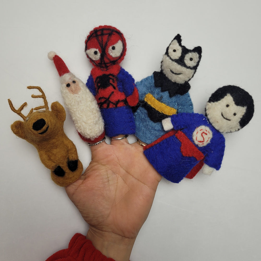 Felted finger puppets MIXED – alpinepeaknz